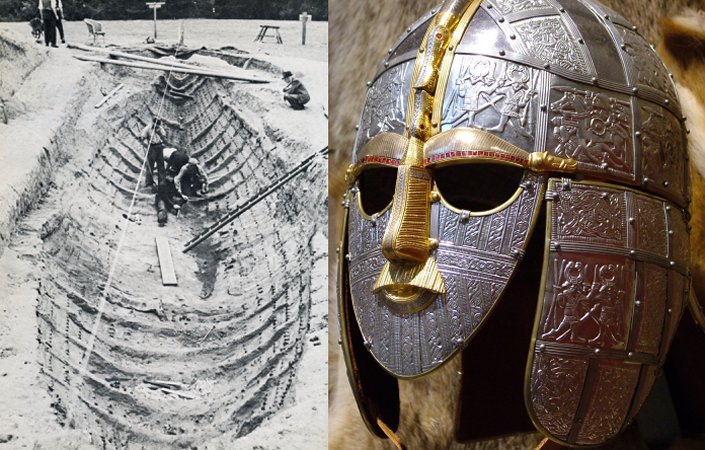 Sutton Hoo Ship Burial And Famous Helmet That Could Belong To Raedwald ...