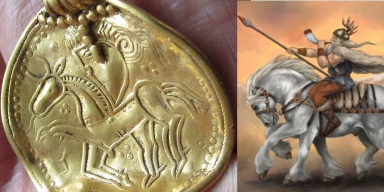 Discovered Gold Pendant Of Odin And His Horse Sleipnir Might Be Linked ...