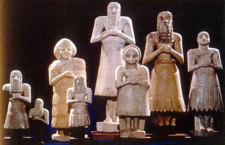 Mysterious Sumerian Statues With Big Blue Eyes - A Sign From The Gods ...