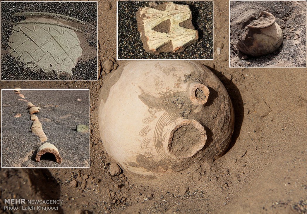 Ruins Of Ancient City Emerged From The Sand In Kerman Province, Iran ...