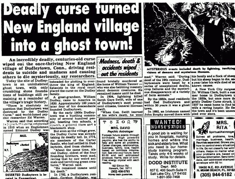 Cursed Dudleytown – What Really Happened In America's Village Of The ...