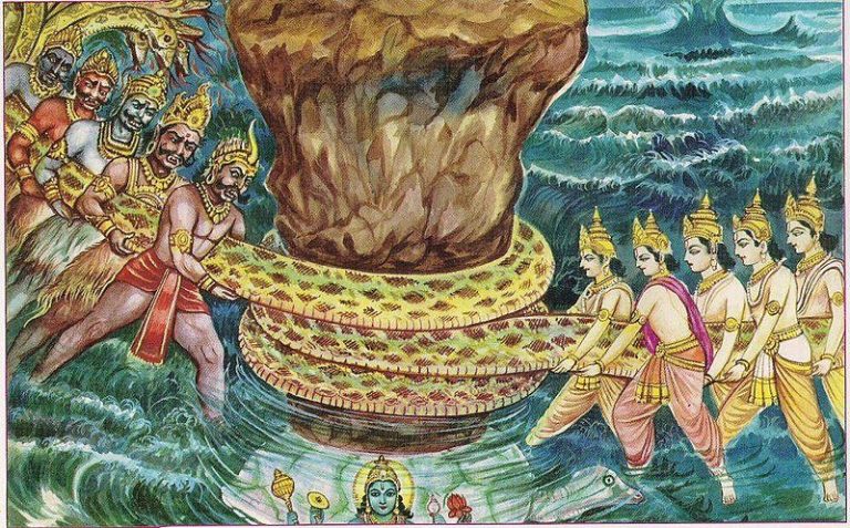 Churning Of The Ocean: Great Hindu Story Of Creation From Mahabharata ...