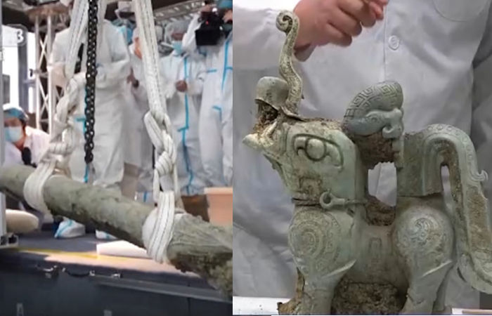 Statue Of Unknown Mythical Beast With Four Wings Discovered - Ancient Pages
