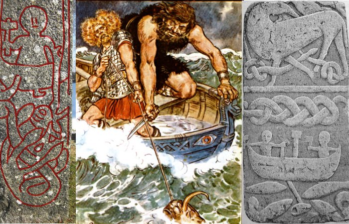 Thor And Tyr Journey To Hymir’s Hall To Steal Huge Cauldron - In Norse ...
