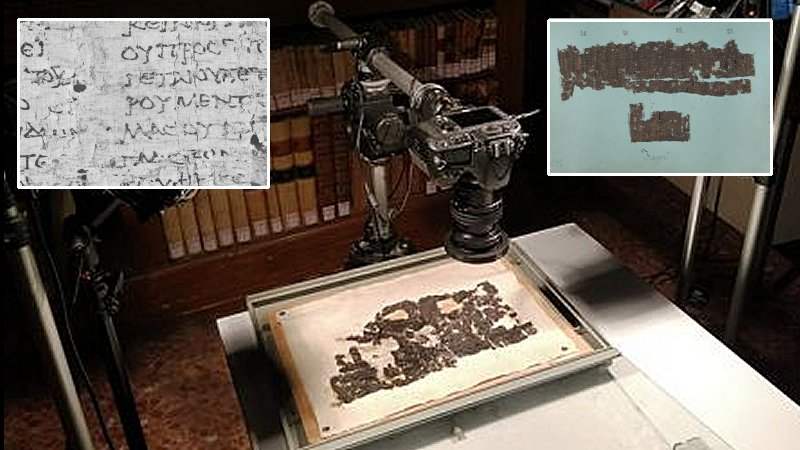 Carbonized Herculaneum Papyrus Begins Revealing Its Ancient And ...